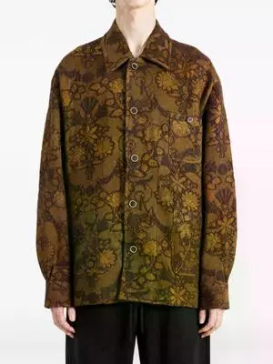 UMA WANG Jinn Floral-jacquard Button-up Jacket