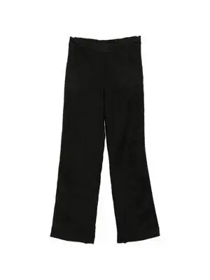 MAISON123 Terry Wide-leg Linen Trousers - Black