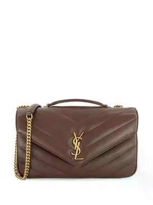 Saint Laurent Loulou Chevron-quilted Leather Shoulder Bag - Brown