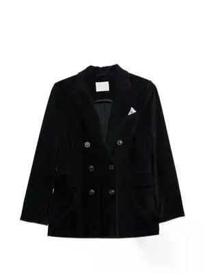 CIRCOLO 1901 Double-breasted Corduroy Jacket - Black