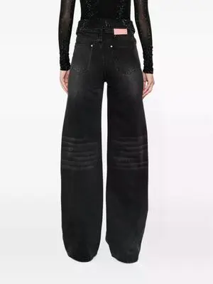 TWENTY FOURHAITCH Crystal-embellished Wide-leg Jeans