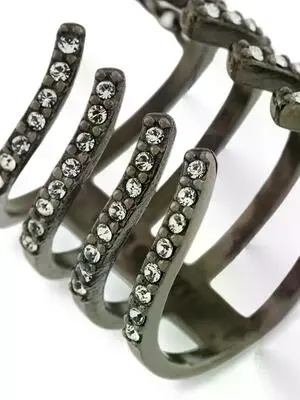 Federica Tosi Crystal-embellished Chain-link Ring