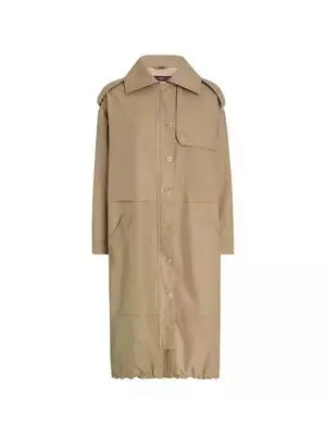 High Glisten Button-up Parka - Neutrals