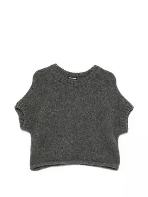 SUSANNE BOMMER Raglan-sleeve Knitted Sweater - Grey
