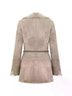 BIGARDINI Lumina Shearling-trim Belted Jacket