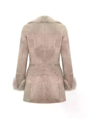 BIGARDINI Lumina Shearling-trim Belted Jacket