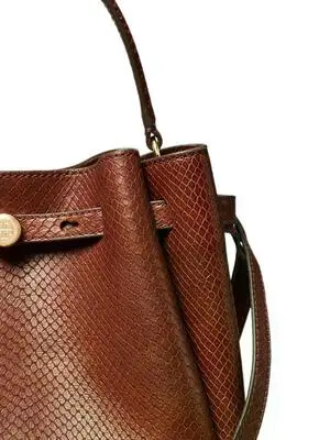 Tory Burch Romy Snake-embossed Bucket Bag