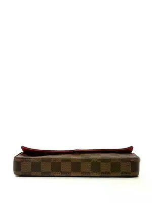 LOUIS VUITTON 2018 Damier Ebene Pochette Felicie Crossbody Bag - Brown