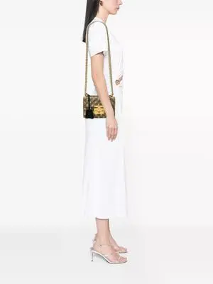 Gucci 2016-2026 Small Gg Supreme Bee Padlock Crossbody Bag - Neutrals