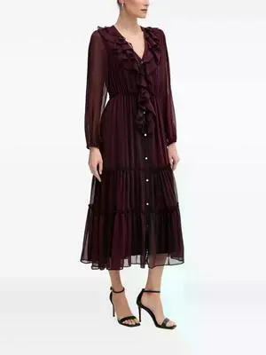 MORGAN Ruffled Button Midi Dress