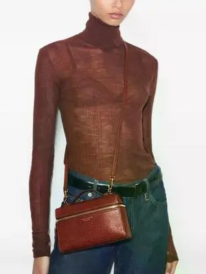 Tory Burch Romy Snake-embossed Shoulder Bag