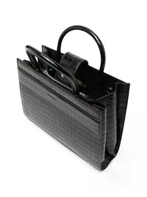 TWENTY FOURHAITCH Serane Crocodile-embossed Leather Tote Bag
