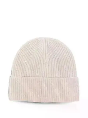 HUGENBERG Ribbed-knit Beanie Hat - Neutrals