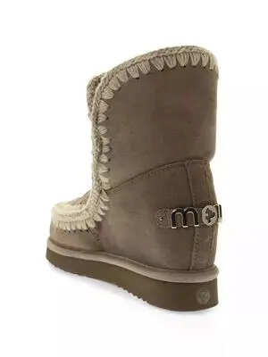 Mou Crochet-trim Ankle Boots