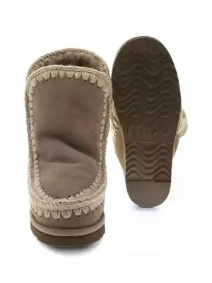Mou Crochet-trim Ankle Boots