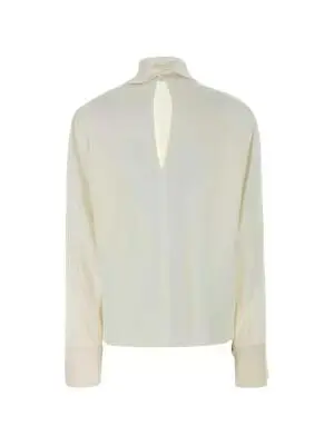 Stella McCartney Tie-neck Satin Blouse - Neutrals