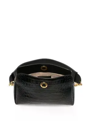 AMI Paris Croc-effect Leather Shoulder Bag