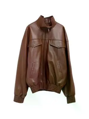 Balenciaga Logo-patch Panelled Jacket - Brown