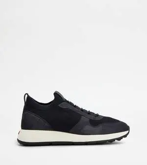TOD'S Red Dot Sneakers In Pashmy Suede And Knit