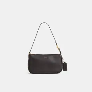 COACH Plaza Bag In Natural Grain Leather - Brass/black