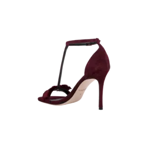 L'Agence Lerner Suede Stiletto Sandal - Deep Port