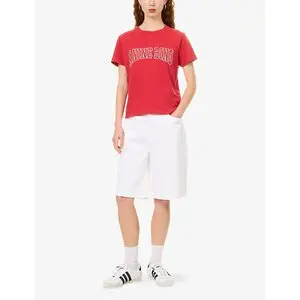 ANINE BING Shelley Logo-print Cotton T-shirt