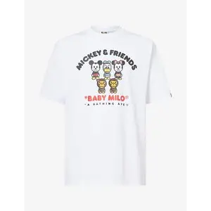 A BATHING APE X Disney Micky & Friends Baby Milo Cotton T-shirt - Black