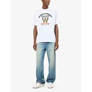 A BATHING APE X Disney Micky & Friends Baby Milo Cotton T-shirt - Black