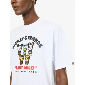 A BATHING APE X Disney Micky & Friends Baby Milo Cotton T-shirt - Black