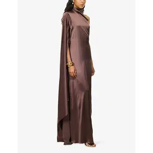 DEME Patty Asymmetric Silk Maxi Dress