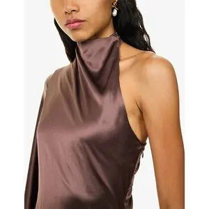 DEME Patty Asymmetric Silk Maxi Dress
