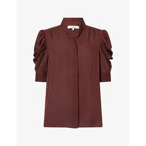 FRAME The Gillian Puff-sleeve Silk Top