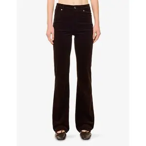 FRAME The Corduroy Reboot Flared Stretch-cotton Trousers