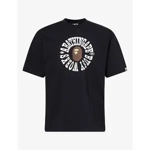 A BATHING APE Busy Works Logo-print Cotton T-shirt - Black