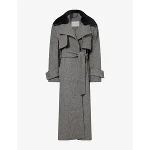 Camilla And Marc Cinder Belted Wool-blend Coat