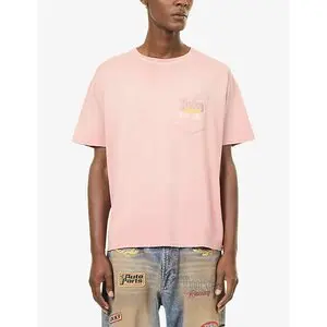 DUKE + DEXTER Dr4 Eat Dirt Studded Graphic-print Cotton T-shirt - Rose
