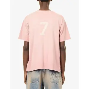 DUKE + DEXTER Dr4 Eat Dirt Studded Graphic-print Cotton T-shirt - Rose