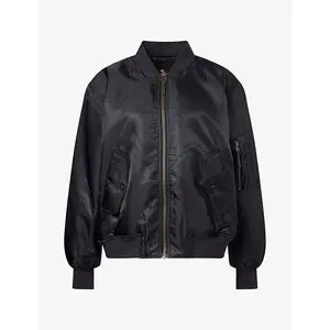 ANINE BING Leon Woven Bomber Jacket - Black