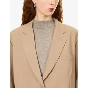 THE FRANKIE SHOP Bea Single-breasted Woven Blazer