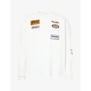 DUKE + DEXTER Graphic Patch Waffle Knit Long Sleeve Top
