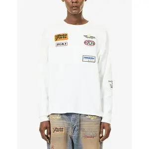 DUKE + DEXTER Graphic Patch Waffle Knit Long Sleeve Top