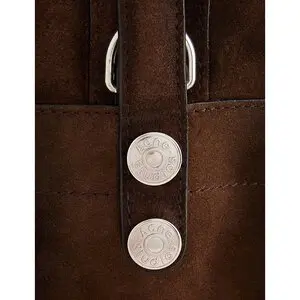 Acne Studios Camero Camera Waxed-suede Shoulder Bag - Dark Brown