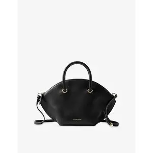 Claudie Pierlot Gold Ring Leather Shoulder Bag 1size Black