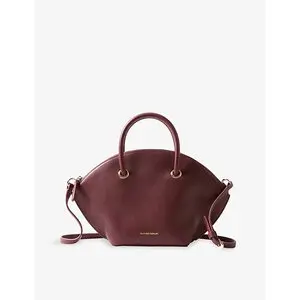 Claudie Pierlot Gold Ring Leather Shoulder Bag - Cherry