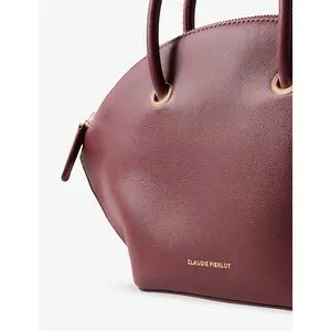 Claudie Pierlot Gold Ring Leather Shoulder Bag - Cherry