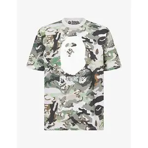 A BATHING APE Hybrid Camo-print Cotton T-shirt