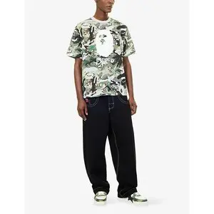 A BATHING APE Hybrid Camo-print Cotton T-shirt