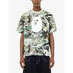 A BATHING APE Hybrid Camo-print Cotton T-shirt