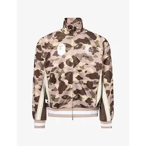 A BATHING APE Camo-print Mesh Woven Jacket - Brown