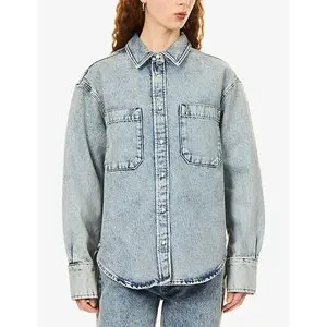 ANINE BING Samy Long-sleeve Denim Shirt